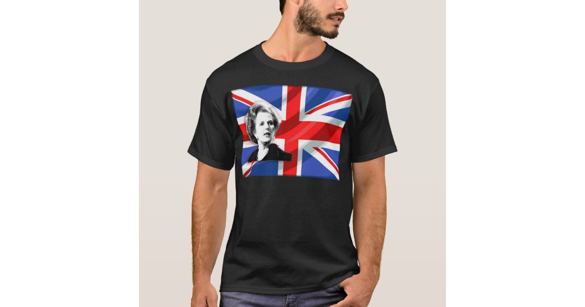 Margaret Thatcher Union Jack T-Shirt | Zazzle