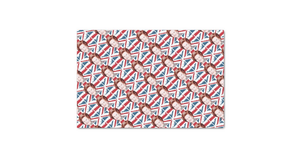 MARGARET THATCHER UNION JACK TISSUE PAPER | Zazzle