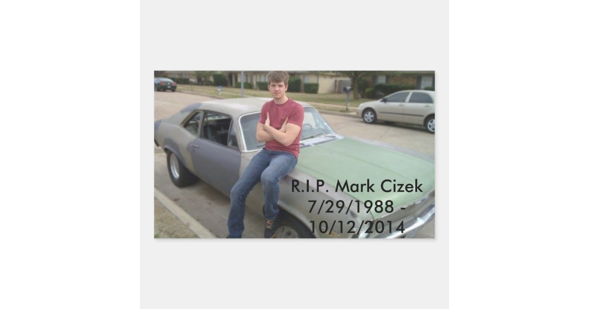 Mark Cizek Rectangular Sticker | Zazzle