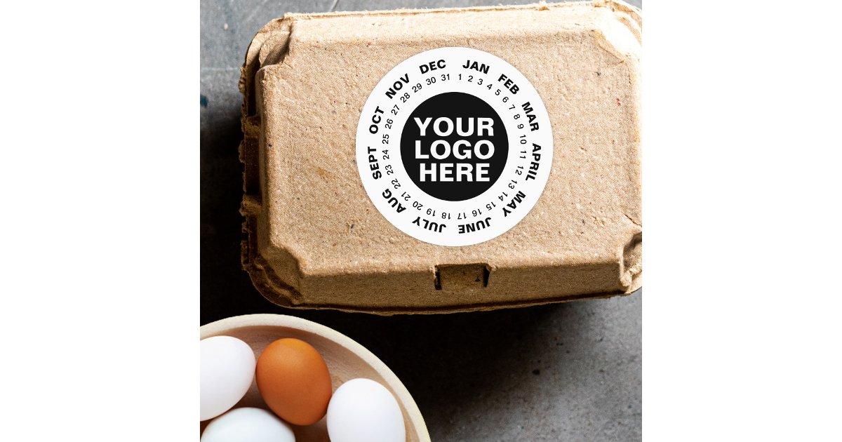 Mark the Date - Logo Calendar Stickers White | Zazzle