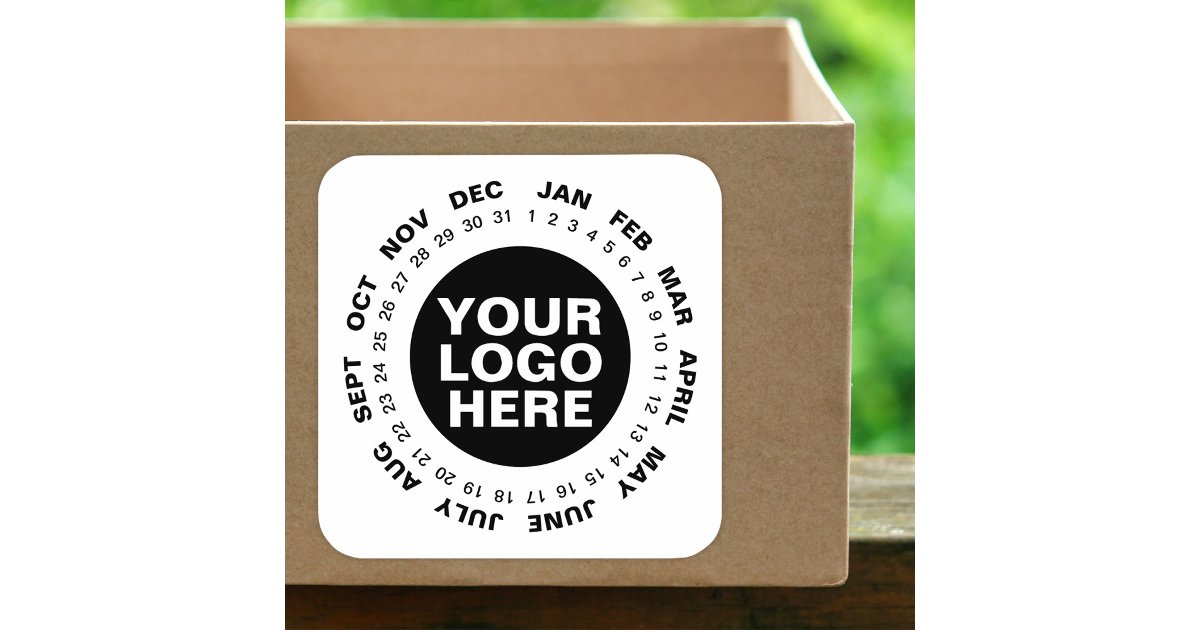 Mark the Date - Logo Calendar Stickers White | Zazzle