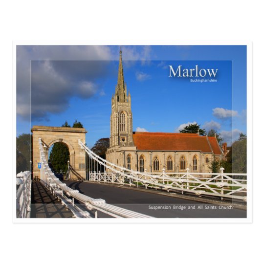 Marlow Bridge Postcard | Zazzle.co.uk