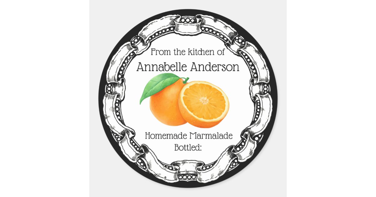 Marmalade Label Personalise | Zazzle