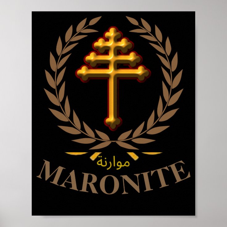 MARONITE (Official Cross) Poster | Zazzle