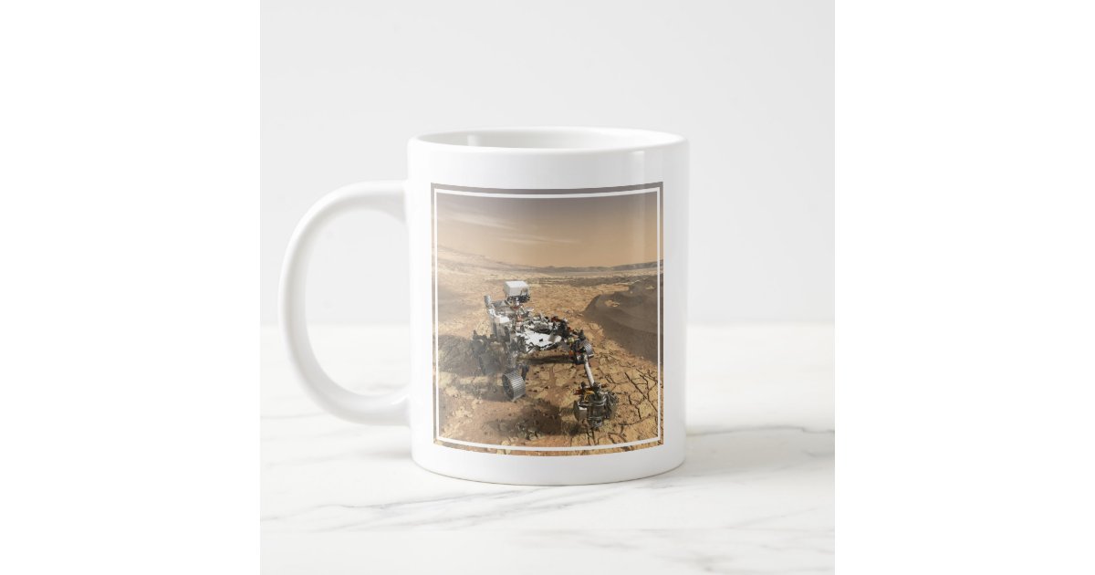 Mars 2020 Rover On The Surface Of Mars. Large Coffee Mug | Zazzle