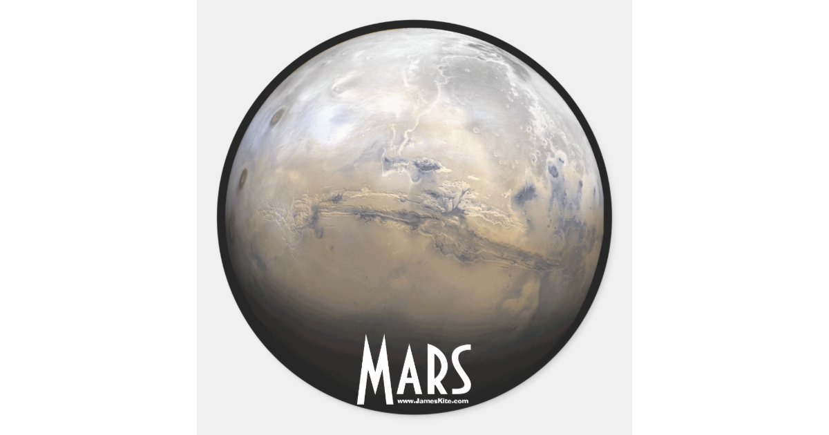 Mars Classic Round Sticker | Zazzle