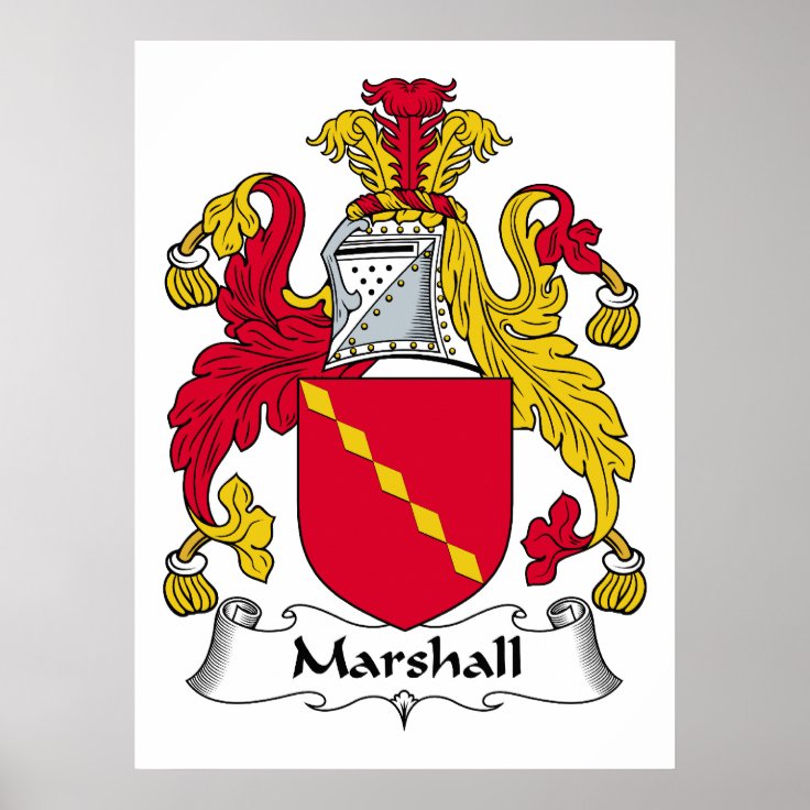 Marshall Family Crest Poster | Zazzle