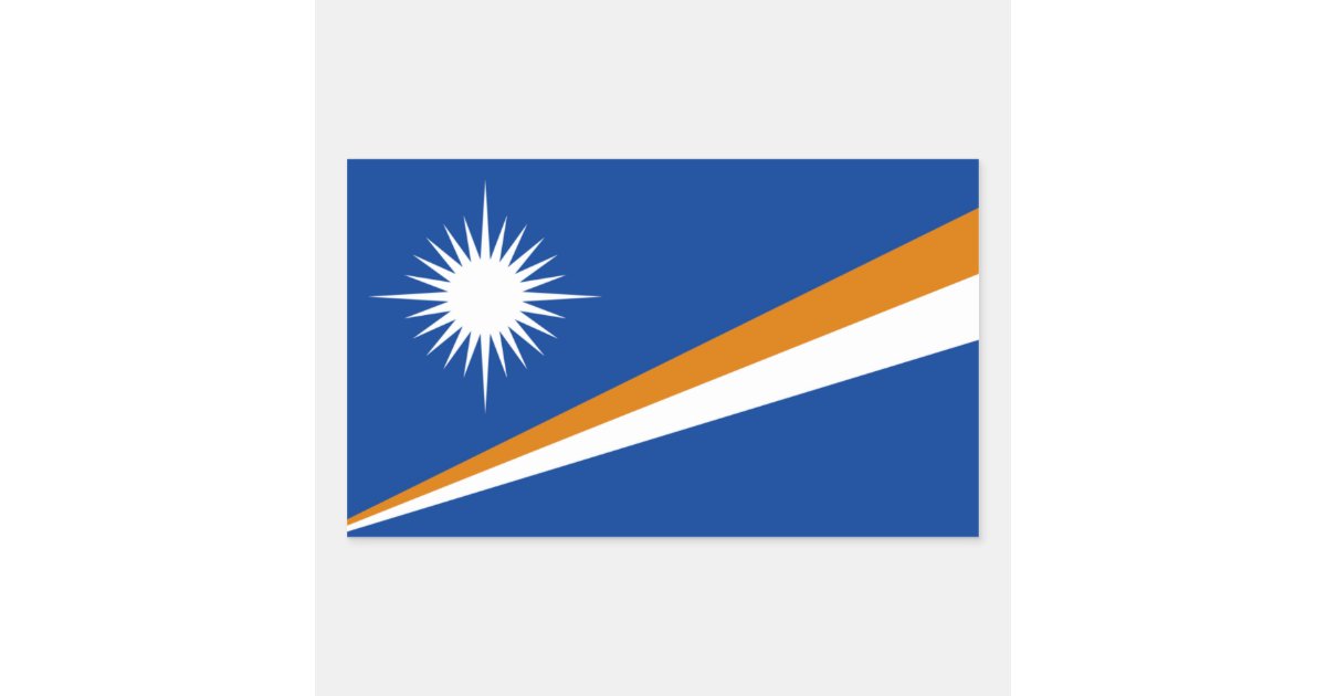 Marshall Islands/Marshallese Flag Rectangular Sticker | Zazzle