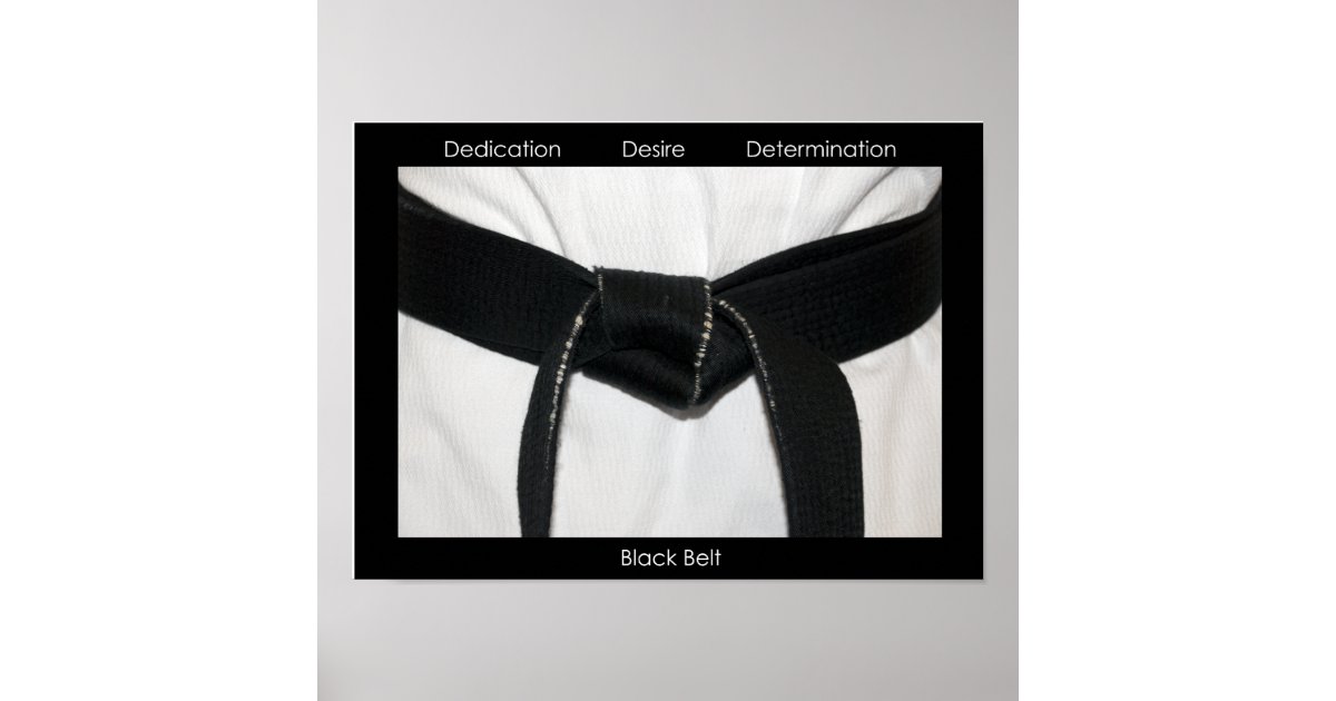 Martial Arts Black Belt Motivational Poster | Zazzle