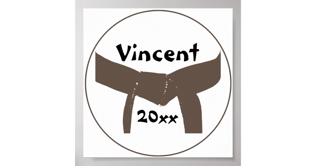 Martial Arts Brown Belt Poster | Zazzle