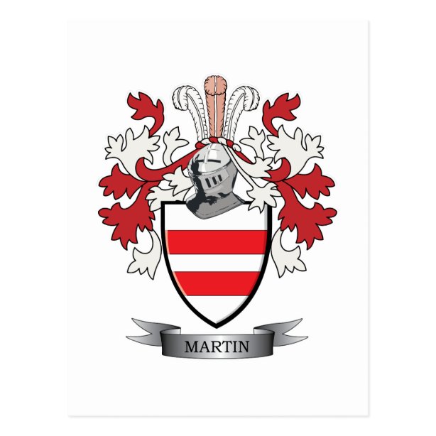 Martin Coat Of Arms Postcards | Zazzle UK
