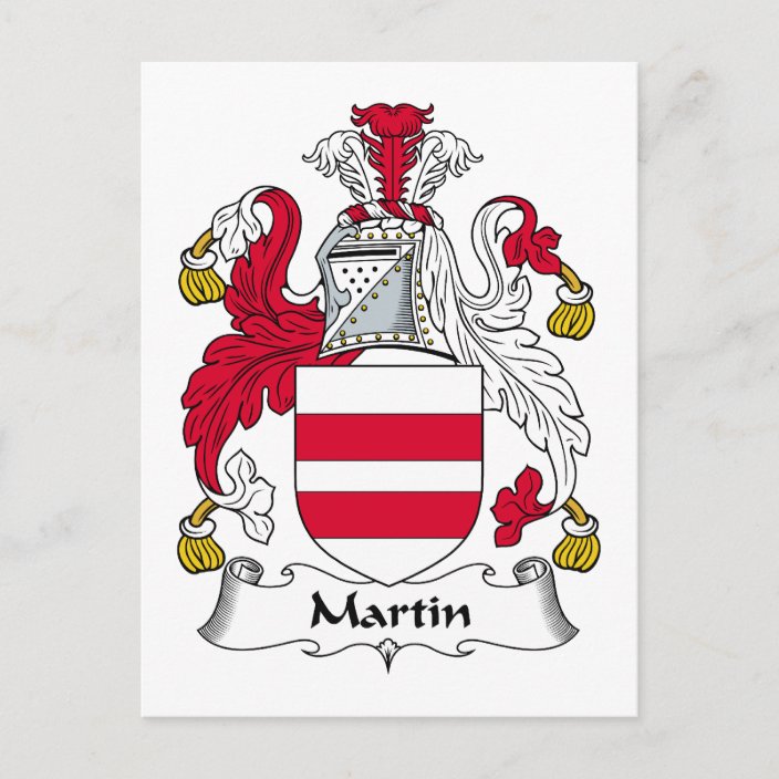 Martin Family Crest Postcard | Zazzle.co.uk