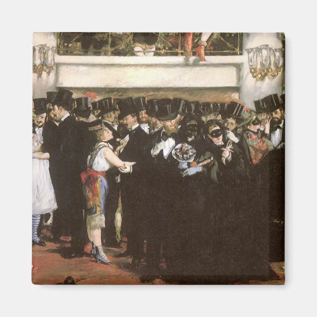 Masked Ball at the Opera by Edouard Manet Magnet | Zazzle