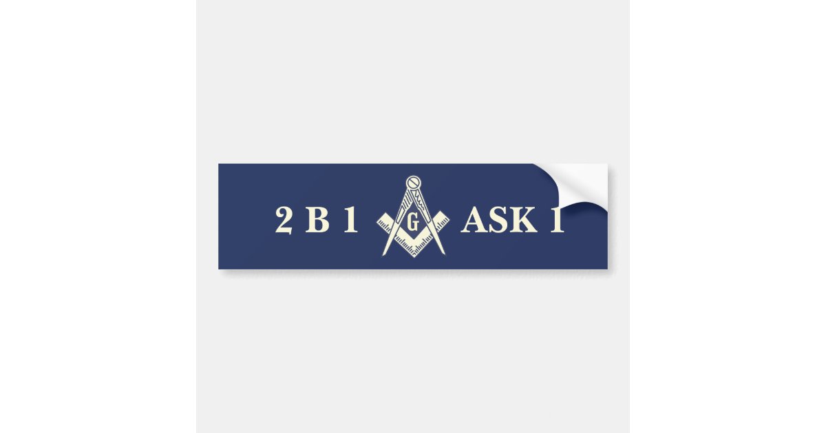 Masonic Bumper Sticker | Zazzle