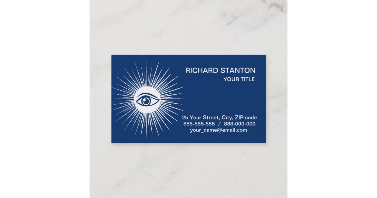 Masonic eye business card | Zazzle