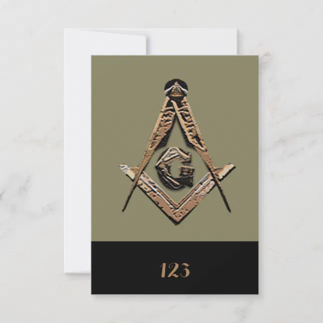 Masonic Minds (Golden) Invitation | Zazzle