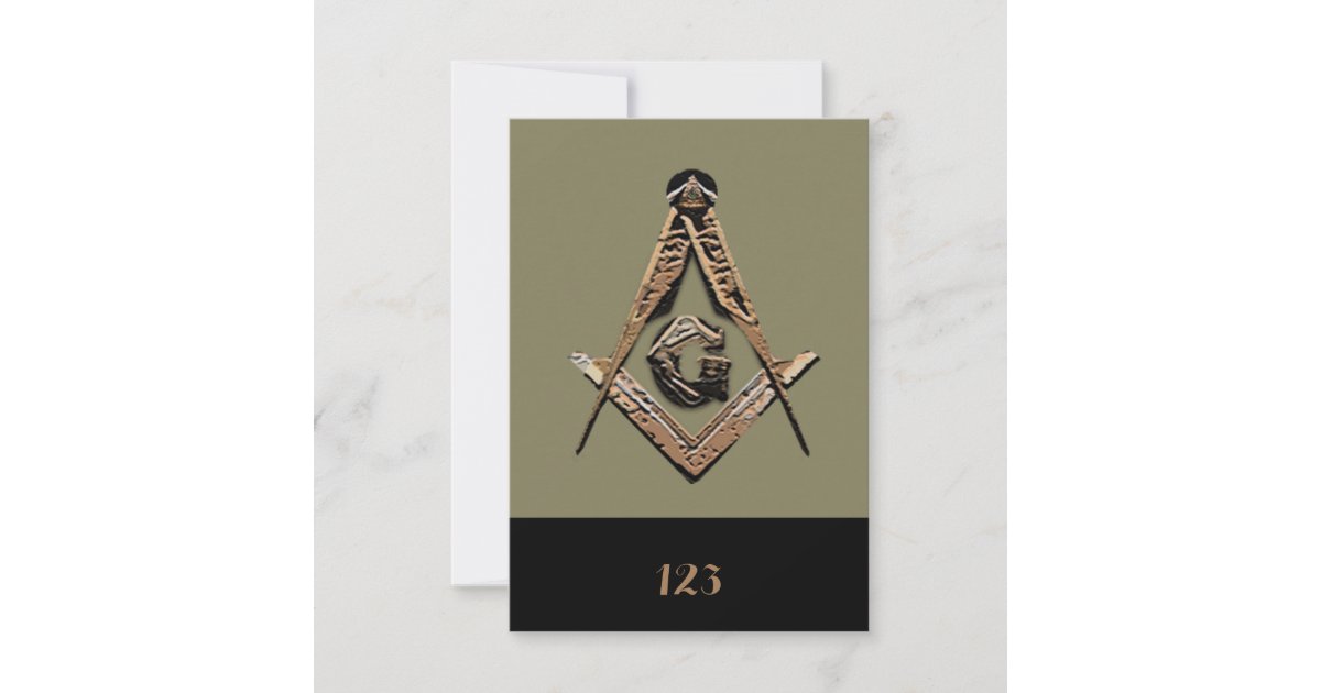 Masonic Minds (Golden) Invitation | Zazzle