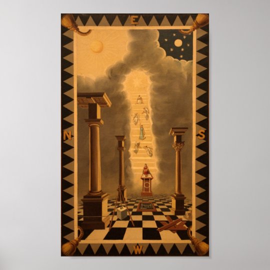 Masonic Tracing Board - Entered Apprentice 2 Poster | Zazzle.co.uk