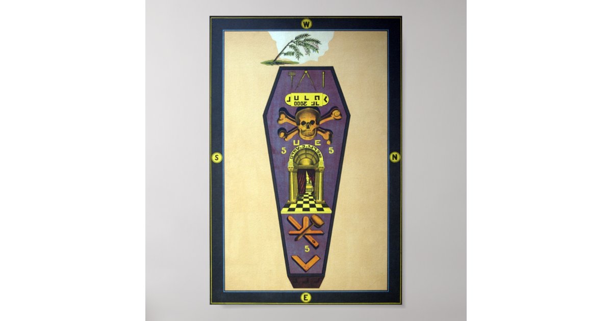 Masonic Tracing Board - Master Mason Poster | Zazzle