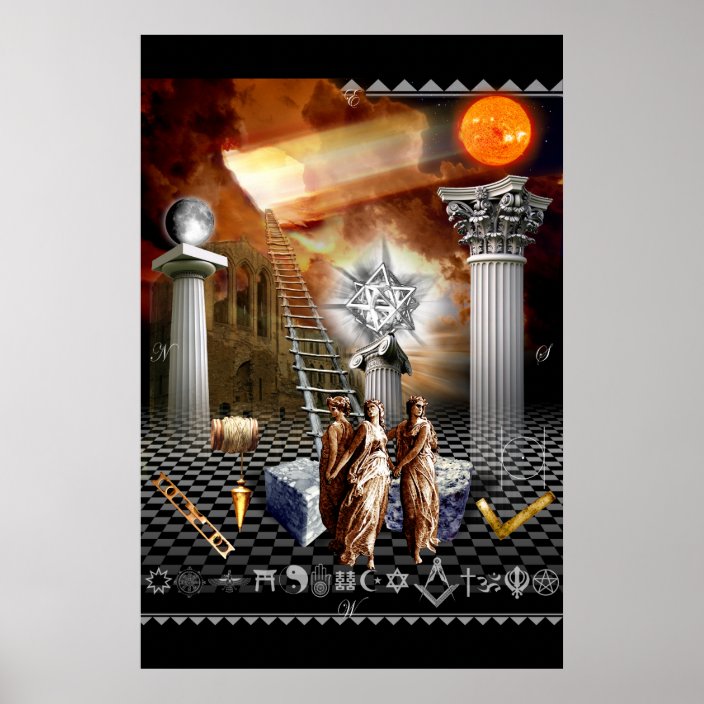 Masonic Tracing Board Poster | Zazzle.co.uk