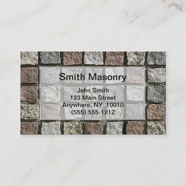Masonry Business Card | Zazzle