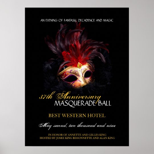 Masquerade Ball - Poster | Zazzle.co.uk