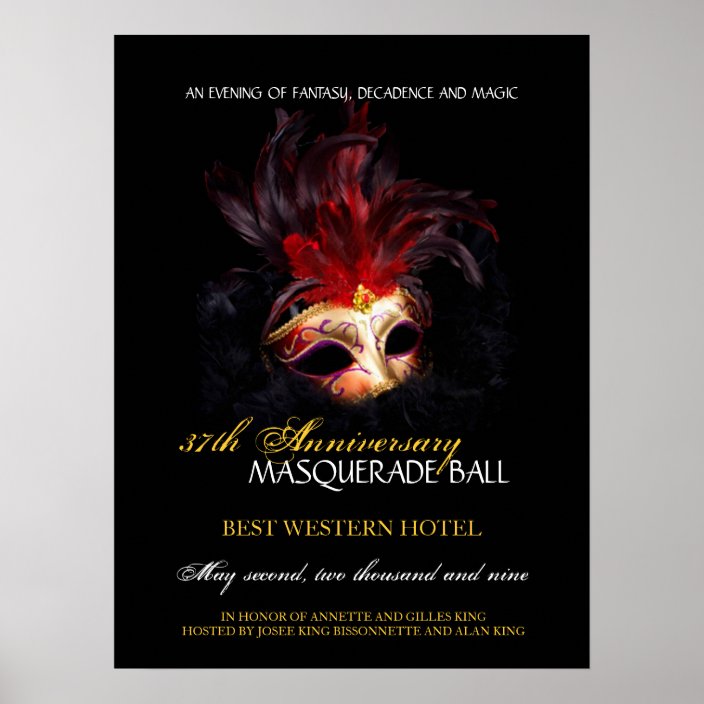 Masquerade Ball - Poster | Zazzle.co.uk