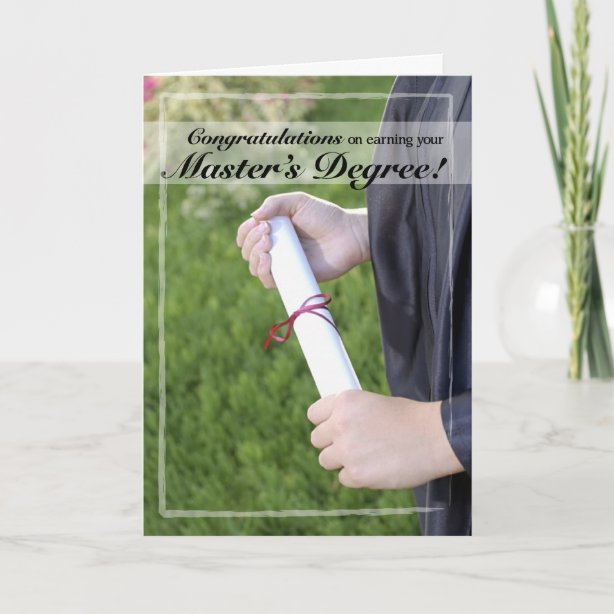 Masters Degree Congratulations Cards | Zazzle.co.uk