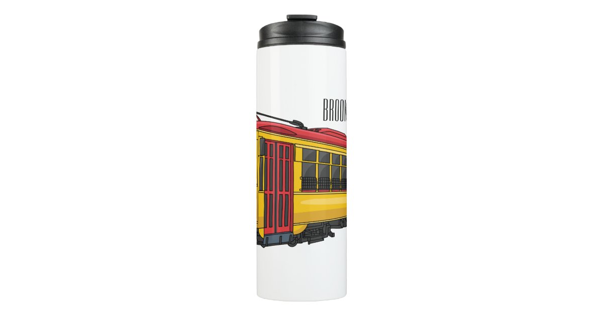 Mata trolley cartoon illustration thermal tumbler | Zazzle