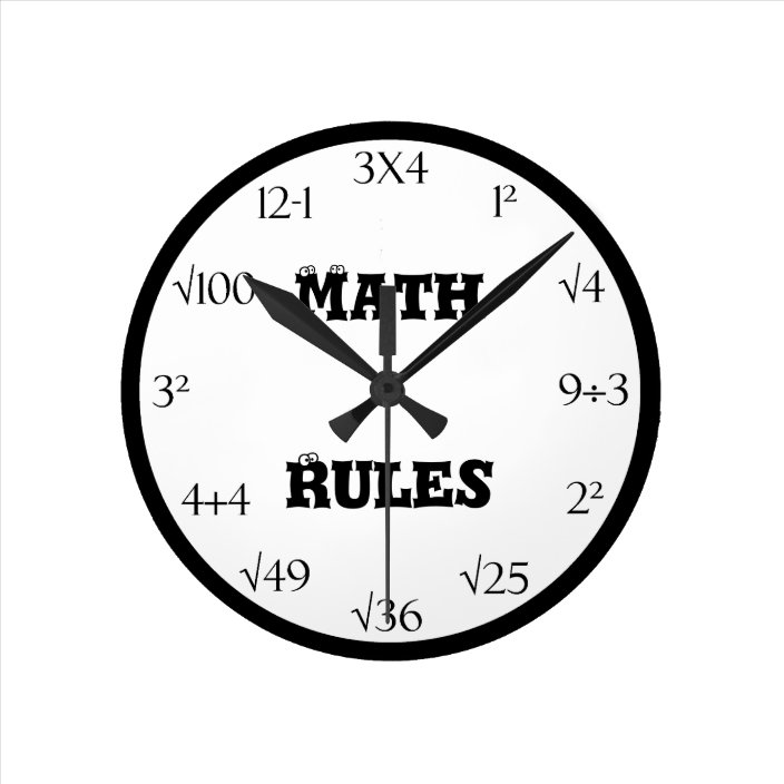 Math Equation Classroom Clock | Zazzle.co.uk