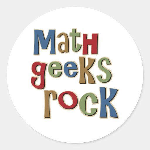 Math Geeks Rock Round Sticker | Zazzle