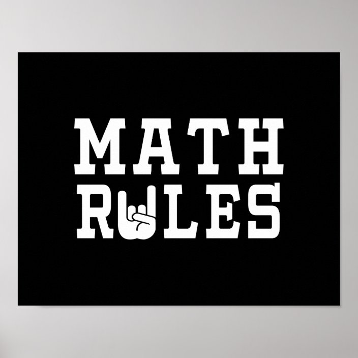 Math Rules Poster | Zazzle.co.uk