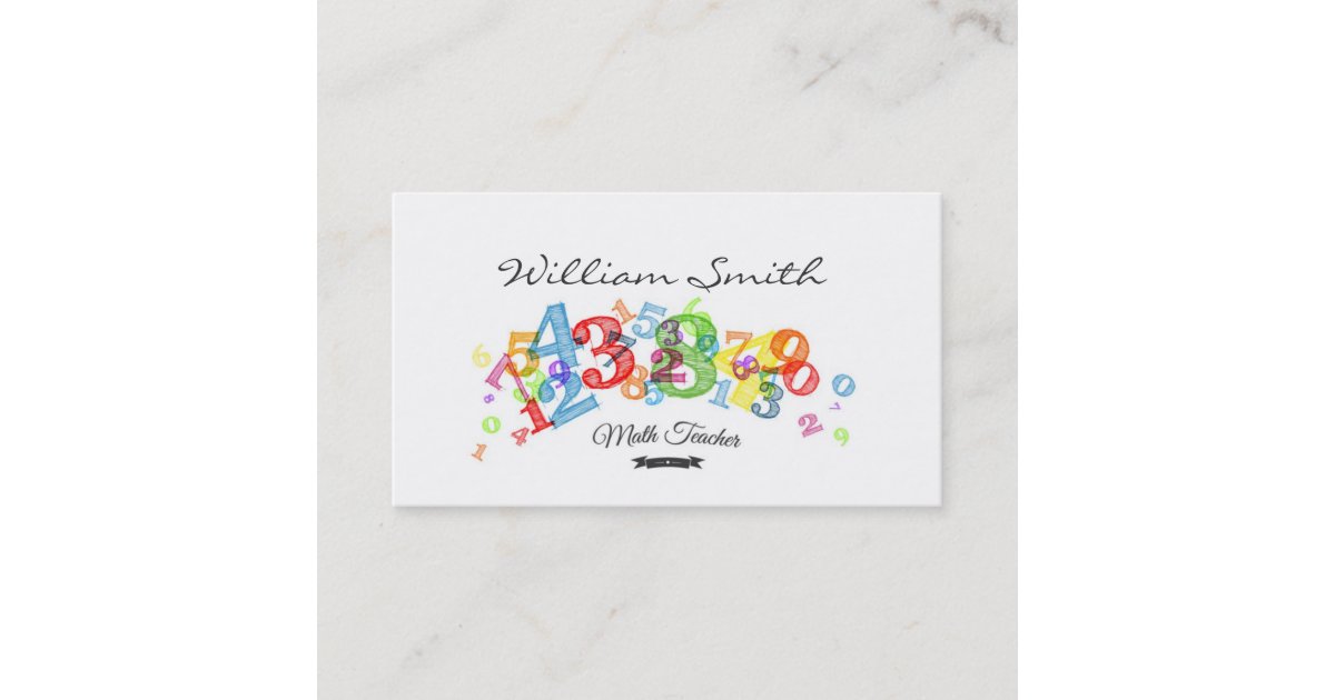Math Teacher Business card | Zazzle