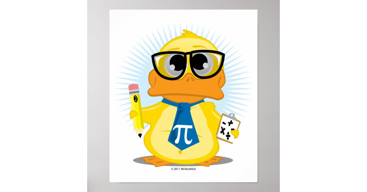 Math Teacher Duck Poster | Zazzle