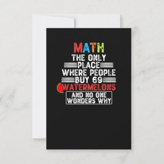 Math The Only Place Where People Buy - Funny Math Thank You Card ...