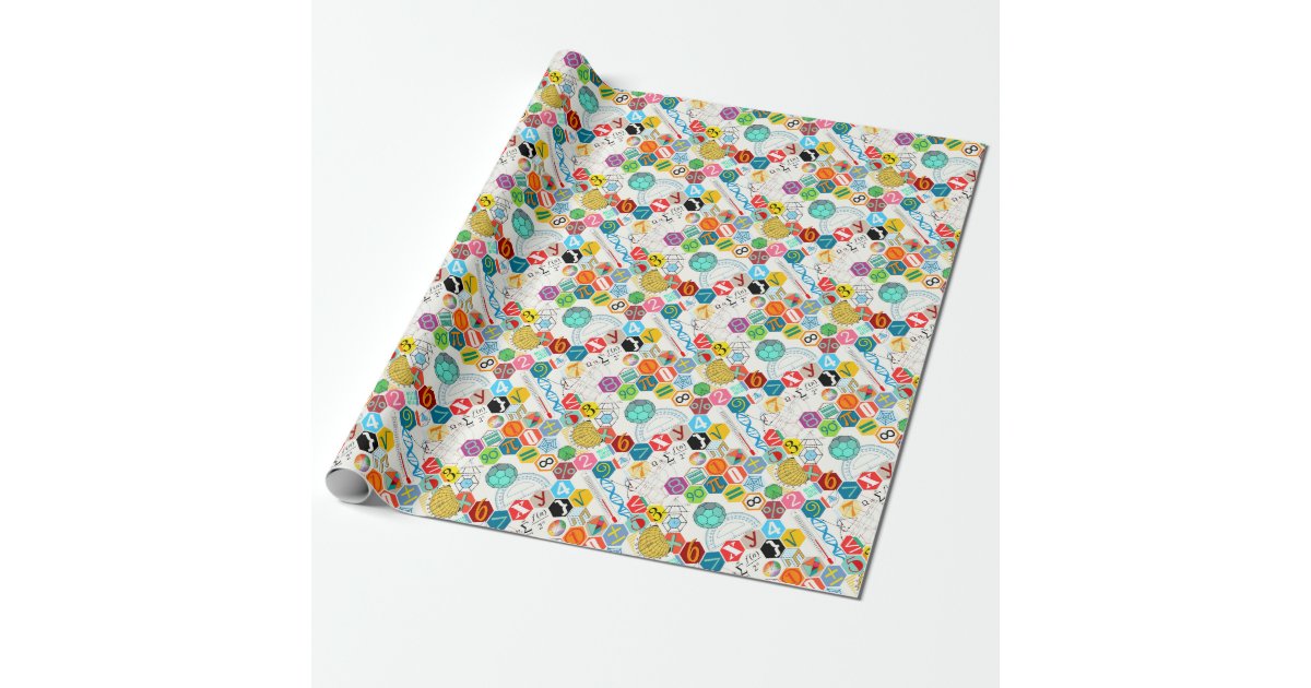 Math (white) wrapping paper | Zazzle