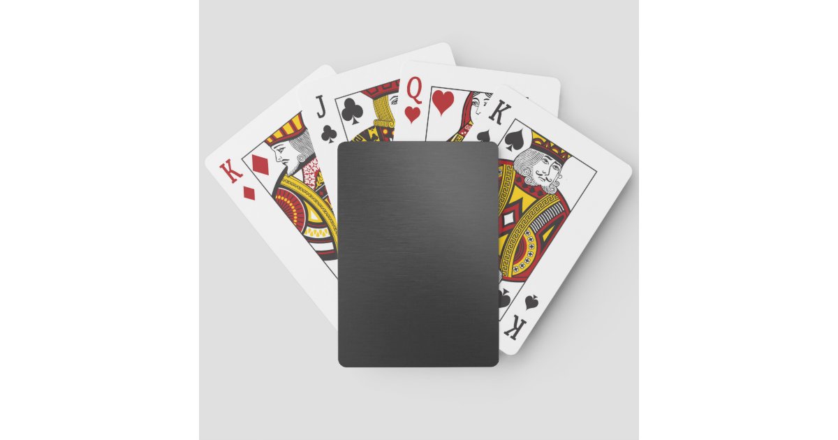 Matte Black Metal Playing Cards | Zazzle