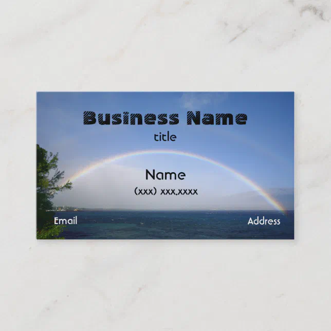 Maui Double Rainbow Card | Zazzle