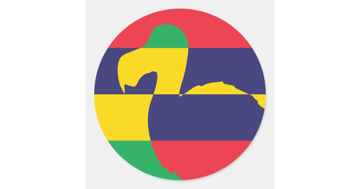 Mauritius Dodo Mauritian National Animal Flag Classic Round Sticker ...