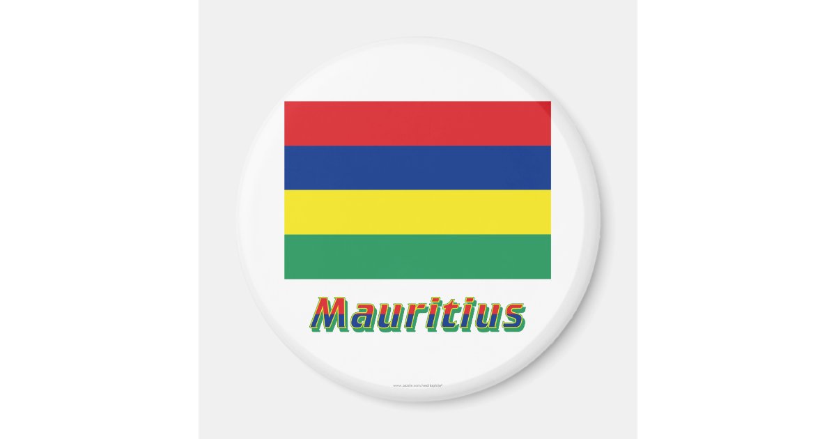 Mauritius Flag with Name Magnet | Zazzle