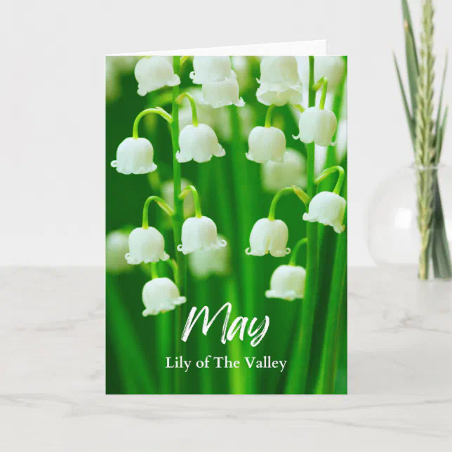May Lily of The Valley Birth Month Flower Birthday Card | Zazzle