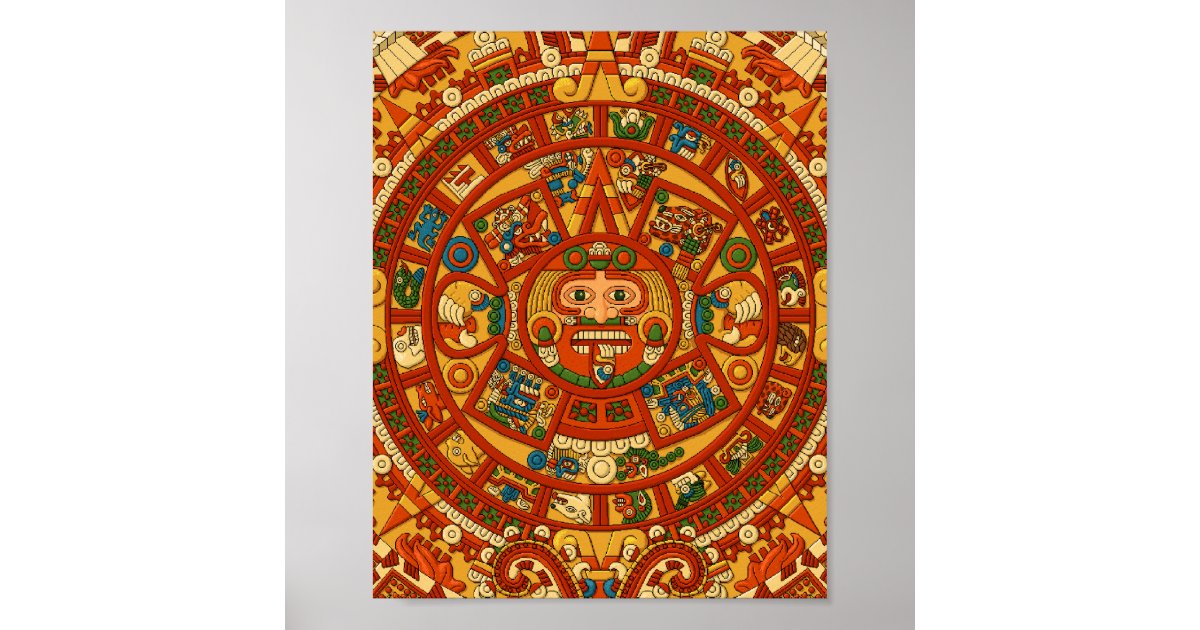 'Mayan Calendar Stone' Poster | Zazzle