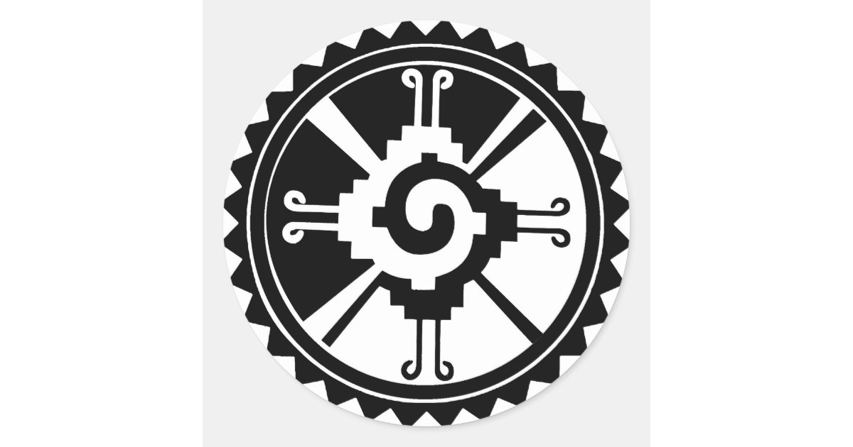 Mayan Deity Symbol Hunab Ku Classic Round Sticker | Zazzle