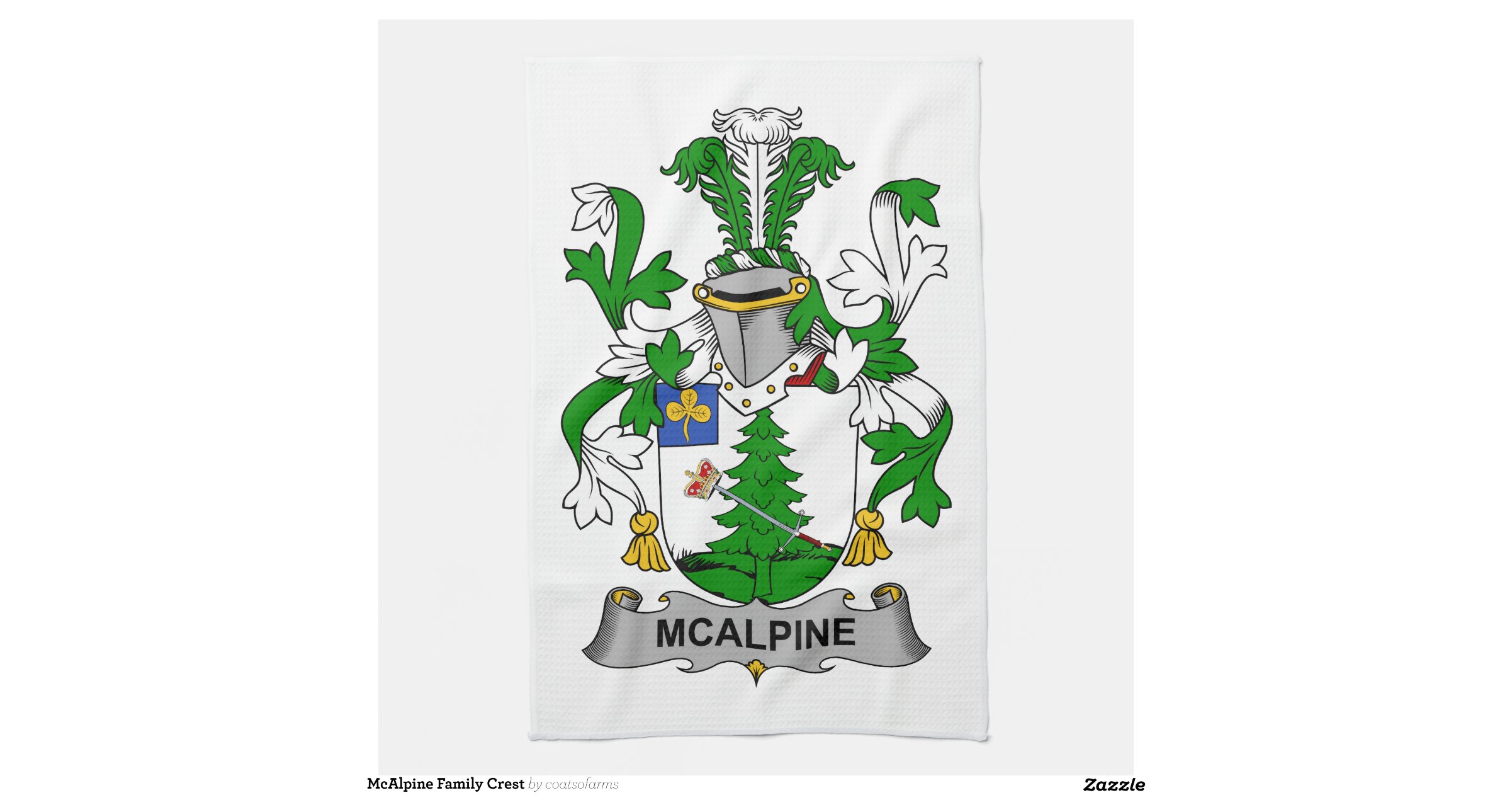 McAlpine Family Crest Towels | Zazzle