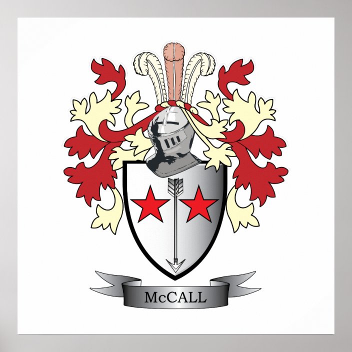 McCall Family Crest Coat of Arms Poster | Zazzle.co.uk