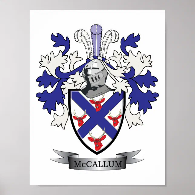 McCallum Family Crest Coat of Arms Poster | Zazzle