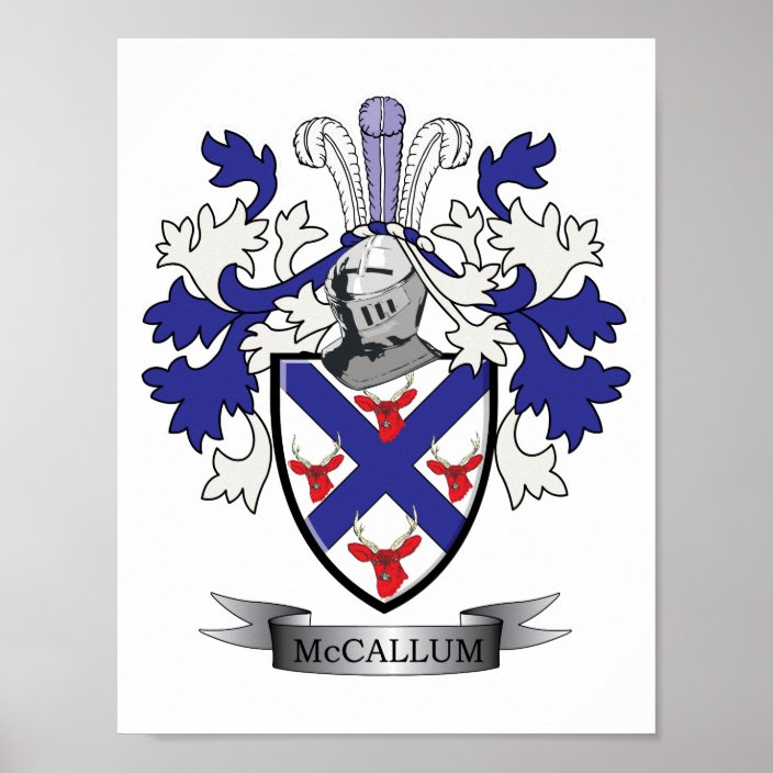 McCallum Family Crest Coat of Arms Poster | Zazzle.co.uk