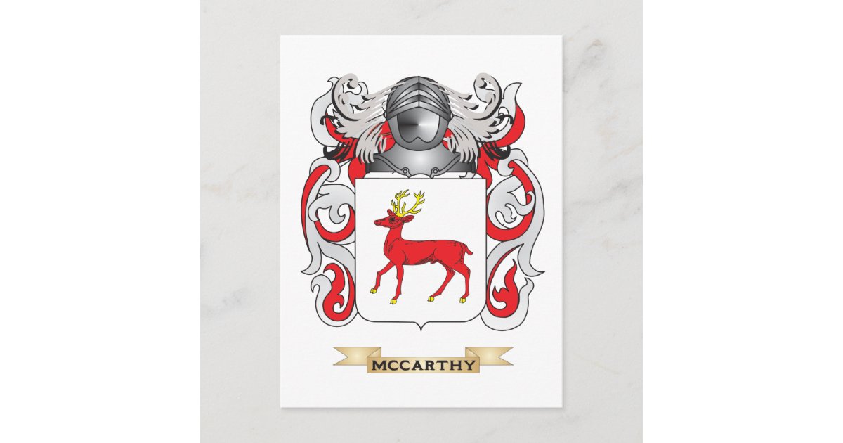 McCarthy Coat of Arms (Family Crest) Postcard | Zazzle