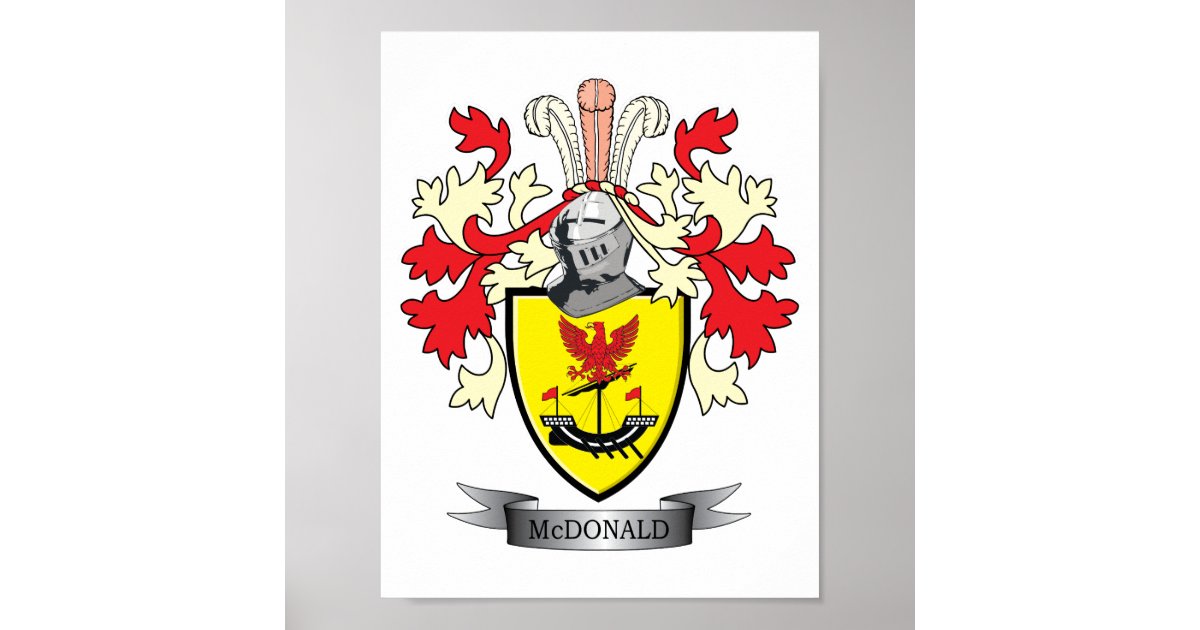 McDonald Family Crest Coat of Arms Poster | Zazzle