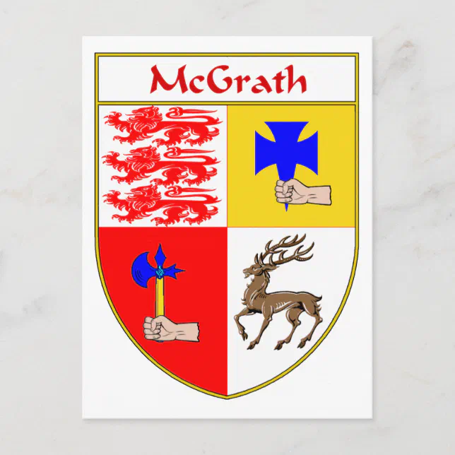 McGrath Coat of Arms/Family Crest Postcard | Zazzle